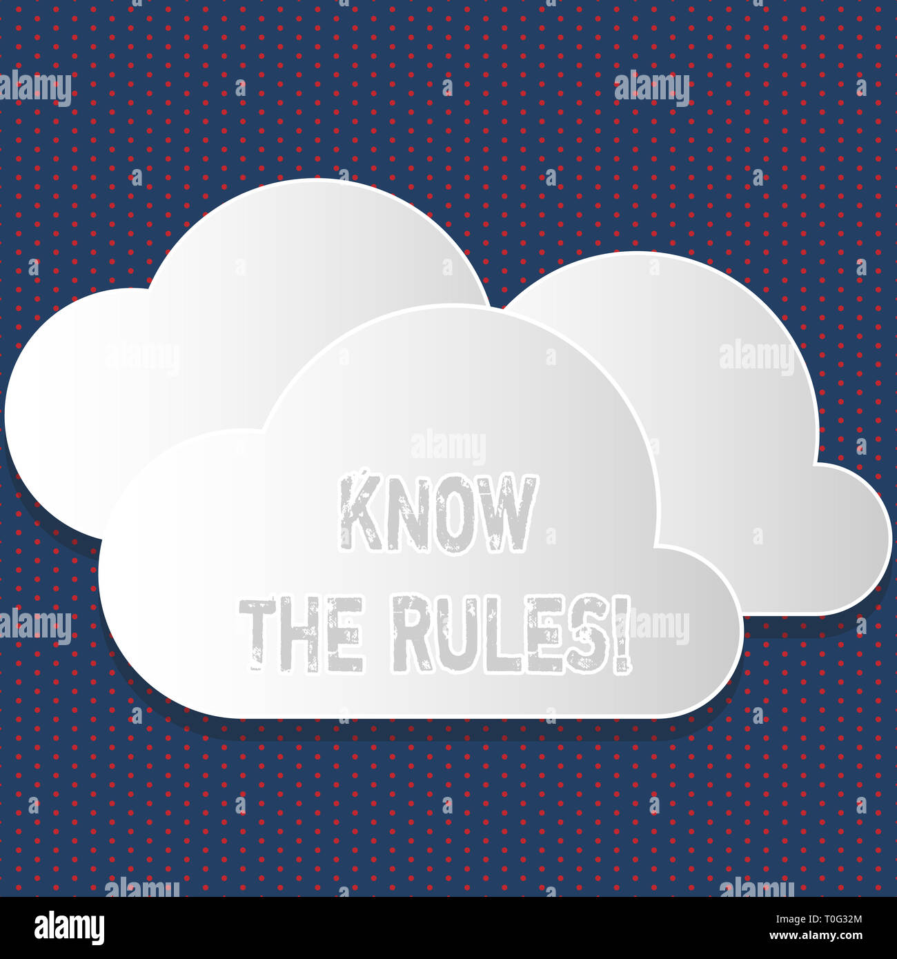 Text sign showing Know The Rules. Business photo showcasing set ...