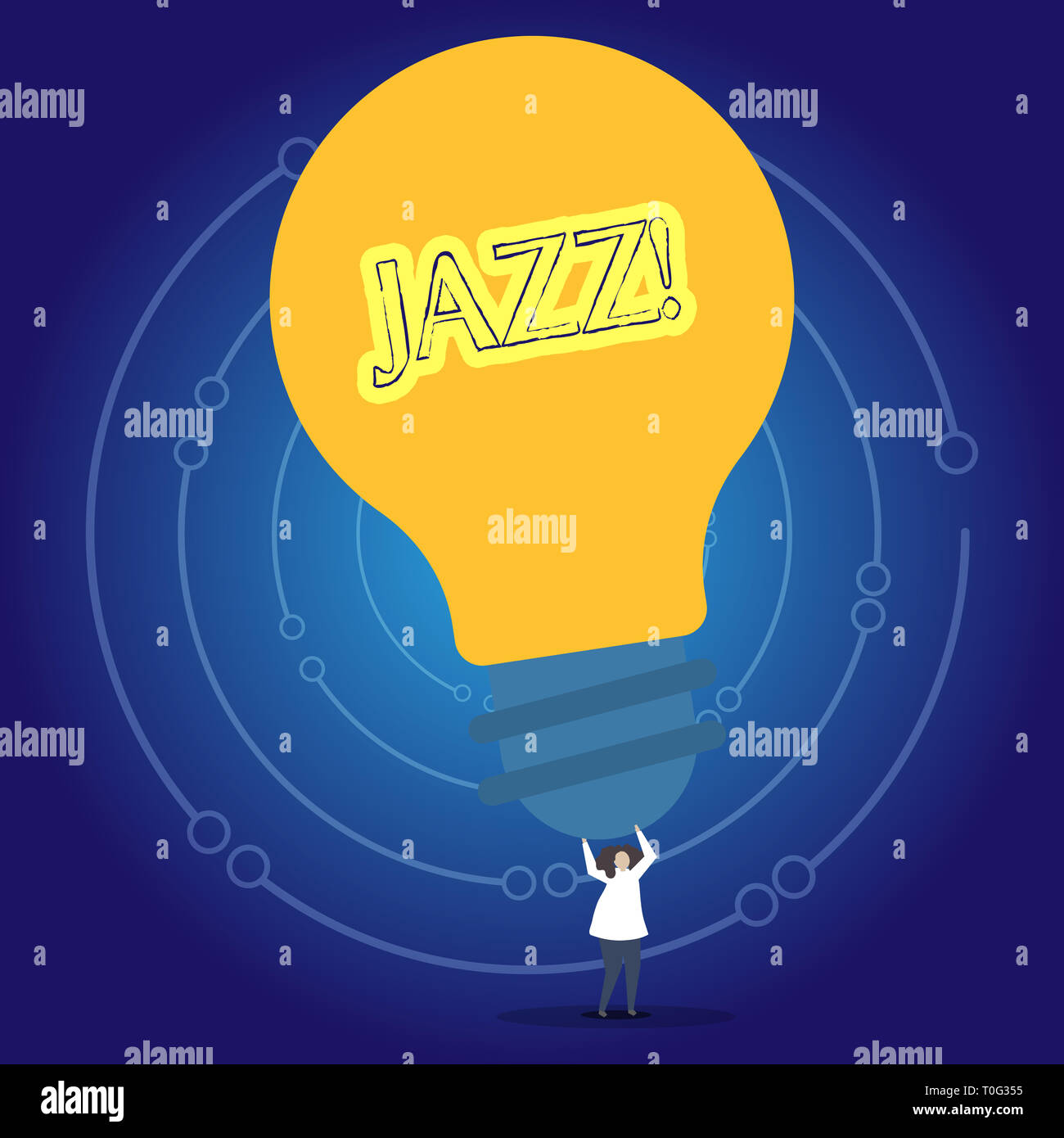 Conceptual hand writing showing Jazz. Concept meaning Type of music of ...
