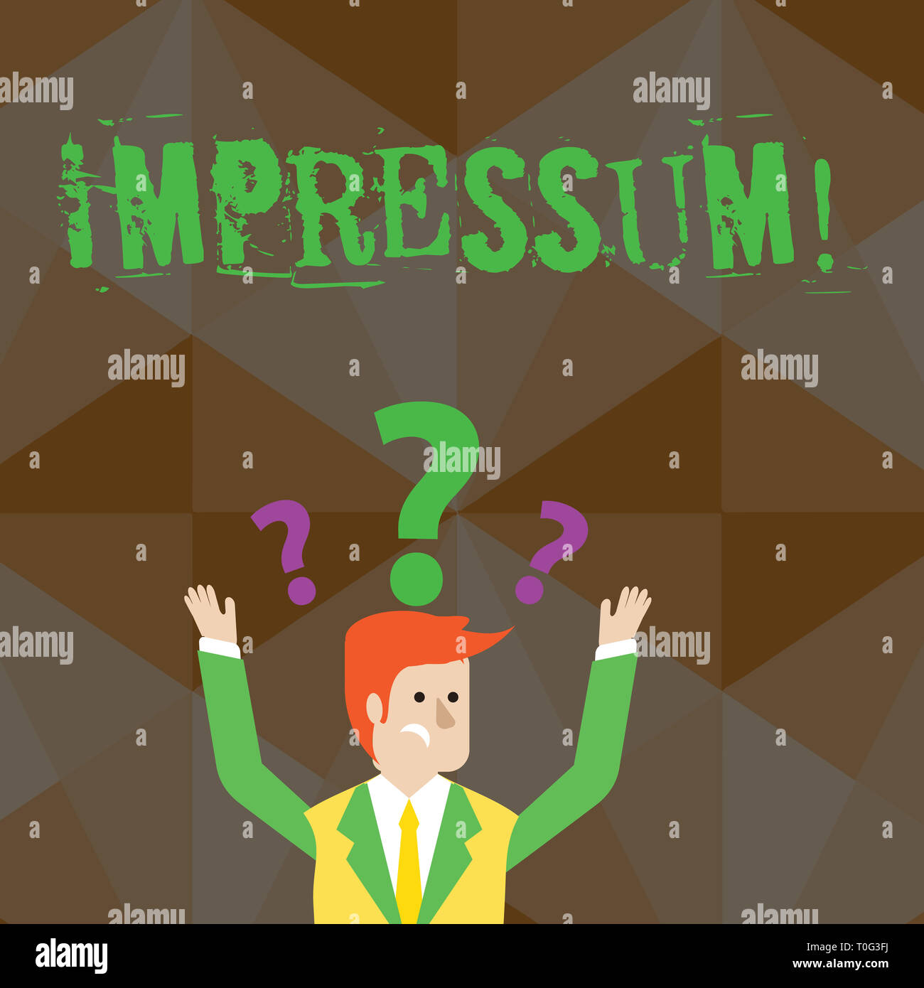 Handwriting text Impressum. Conceptual photo Impressed Engraved Imprint ...