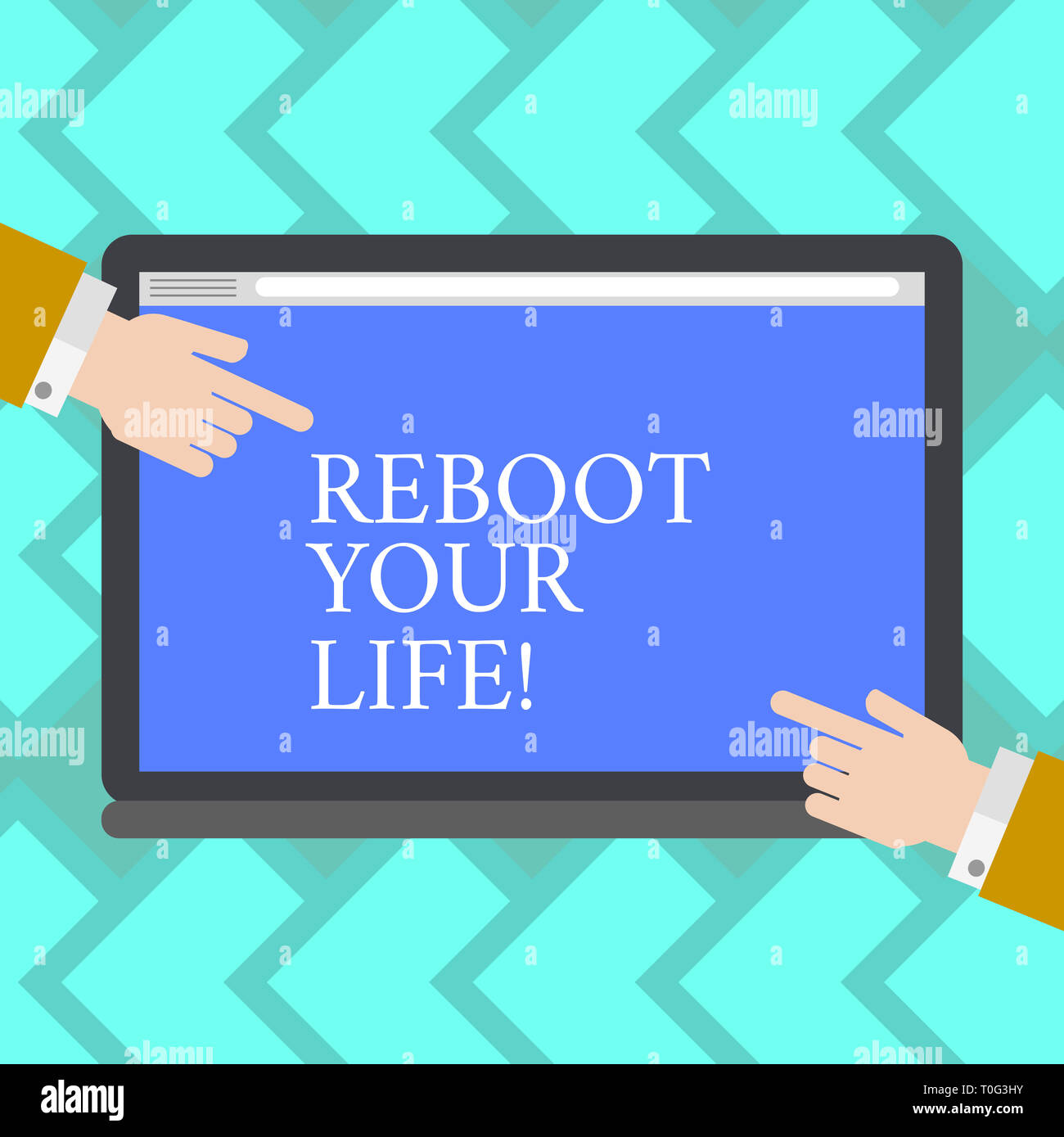 Text sign showing Reboot Your Life. Business photo showcasing start new ...
