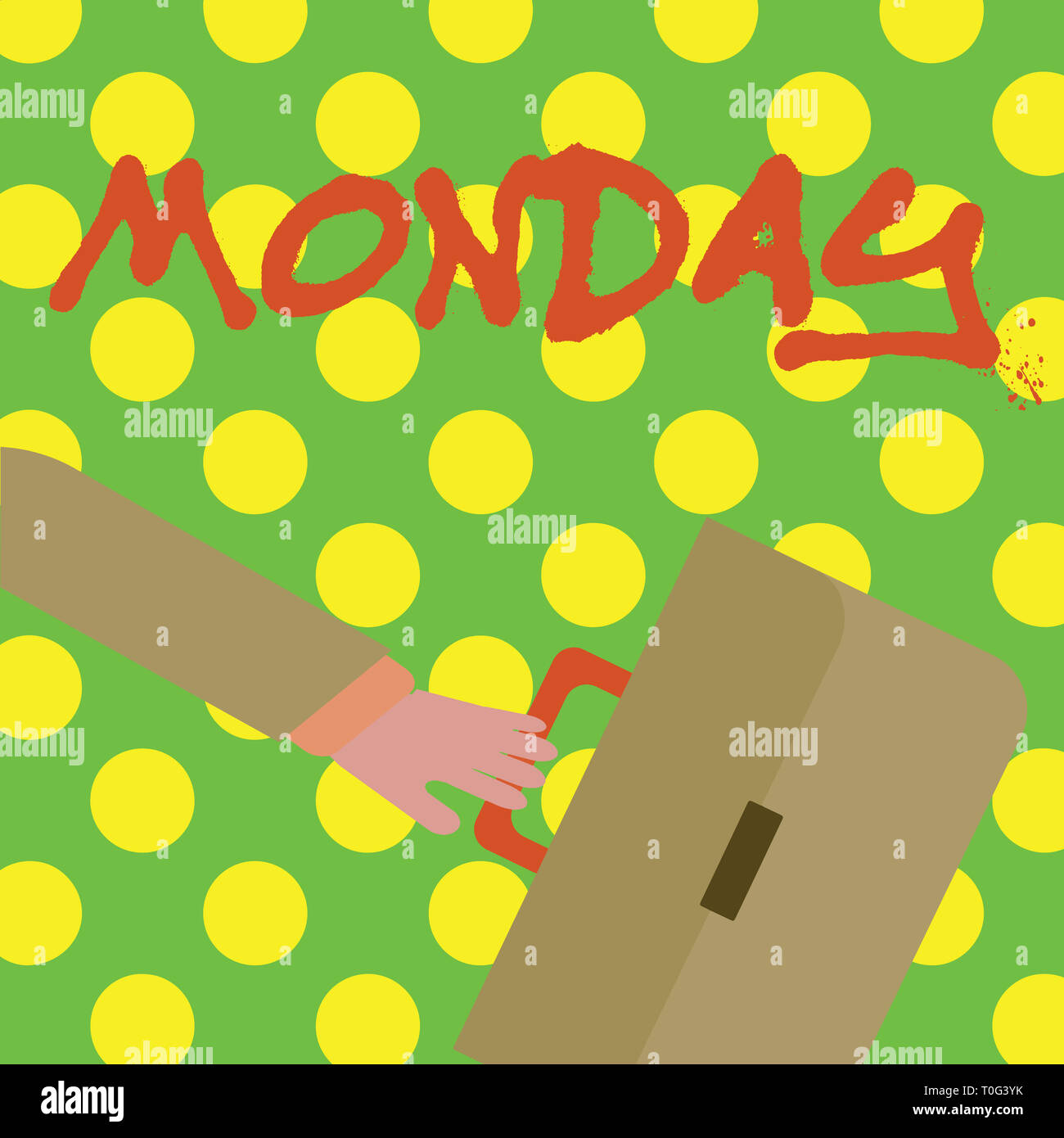 Writing note showing Monday. Business concept for First day of the week ...