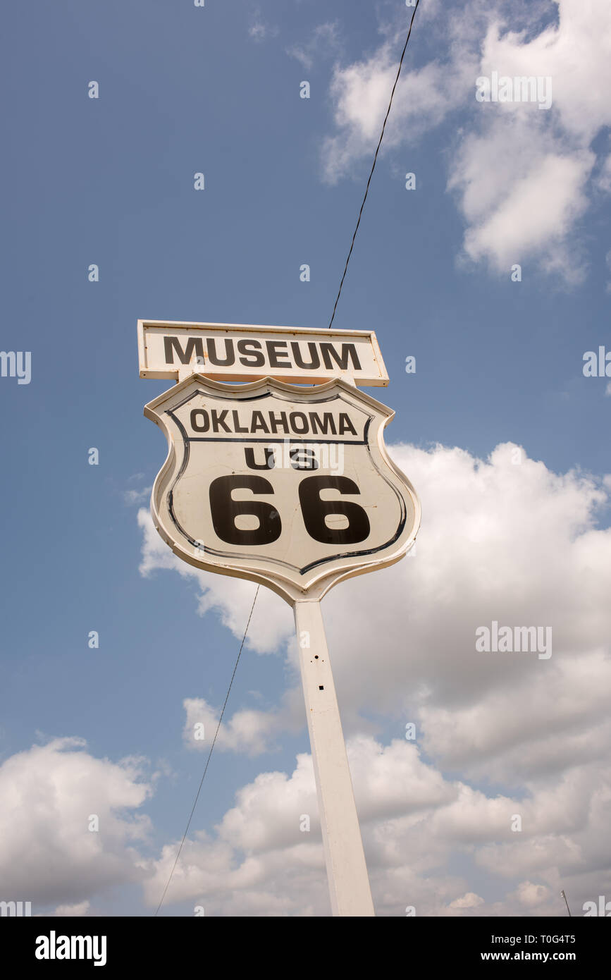 The Oklahoma Route 66 Museum, sponsored by the Oklahoma Historical ...