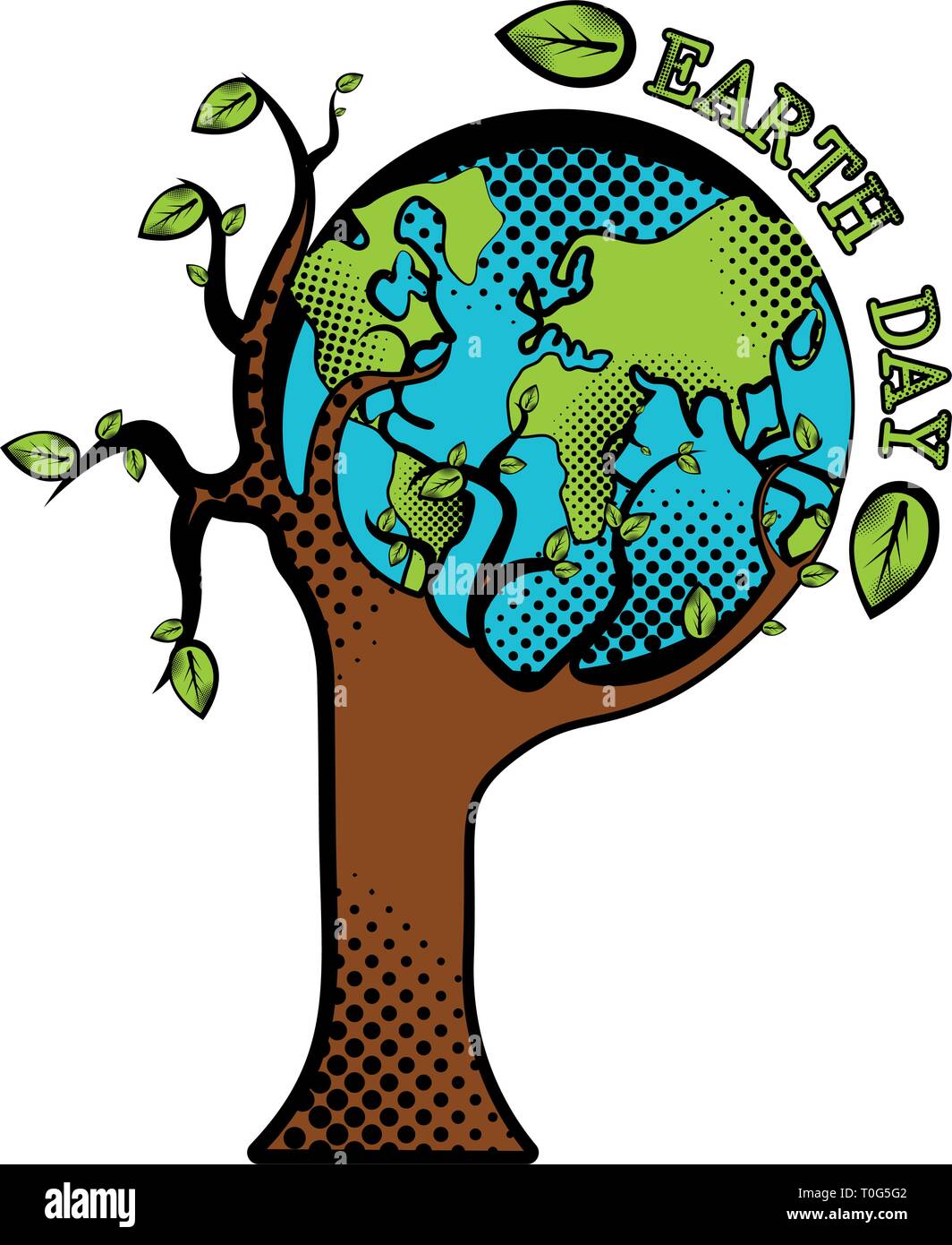 Sketch of planet Earth on a tree Stock Vector Image & Art - Alamy