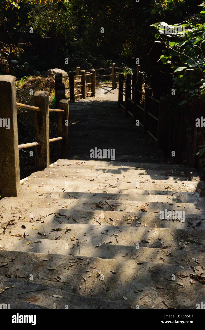 A beautiful downward staircase Stock Photo - Alamy