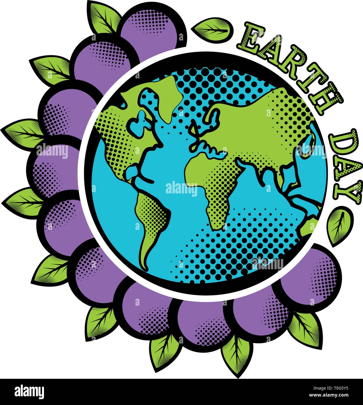 Sketch of planet Earth on a blossom flower Stock Vector Image & Art - Alamy