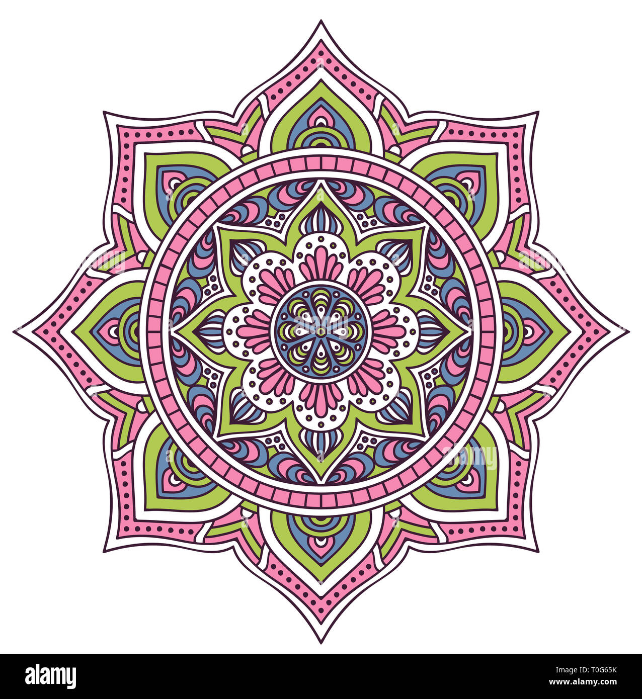 mandala pink meditation lotus flower spirit holy buddha illustration ...