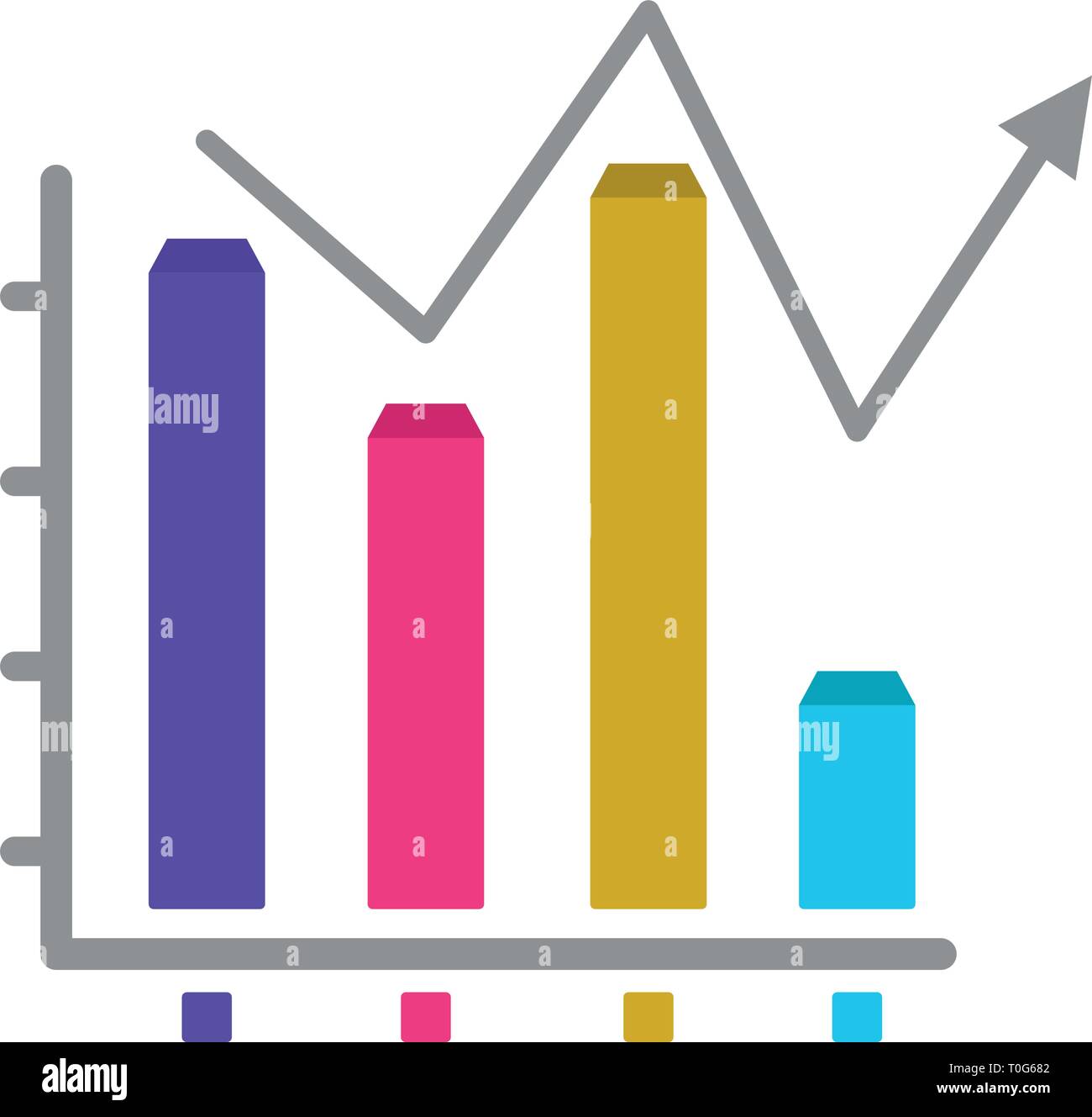Isolated business data graph Stock Vector Image & Art - Alamy