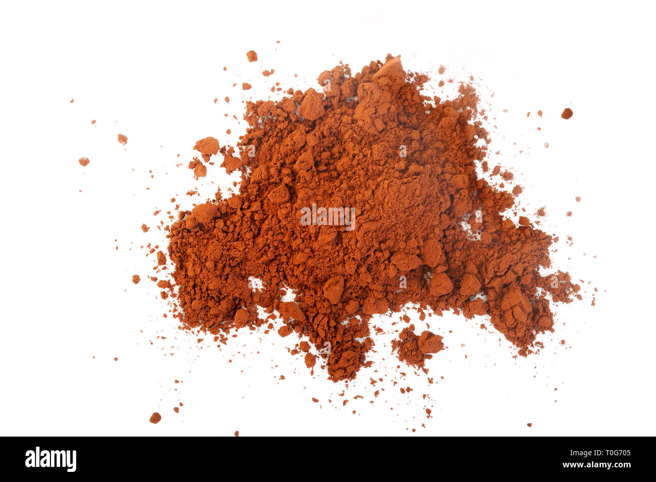 cocoa powder on white background Stock Photo - Alamy