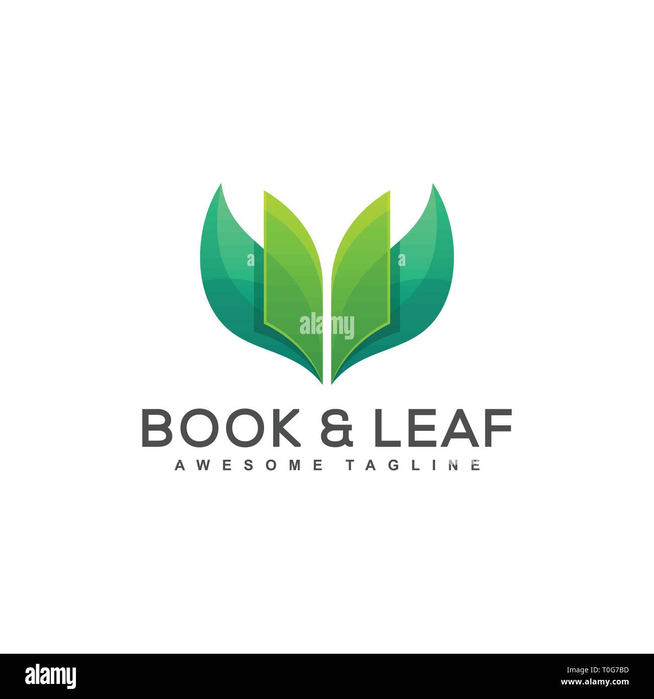 Book Leaf Concept illustration vector Design template. Suitable for ...
