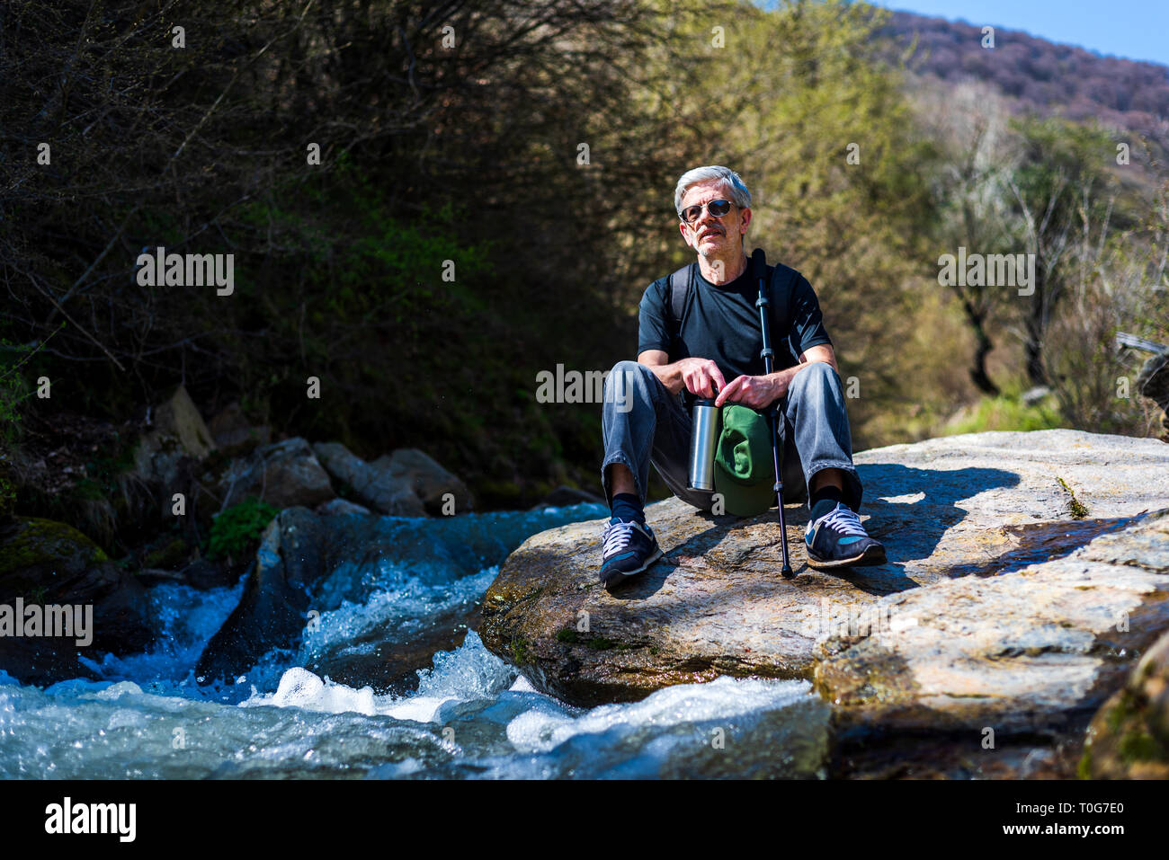 Adult alone hiking hi-res stock photography and images - Alamy