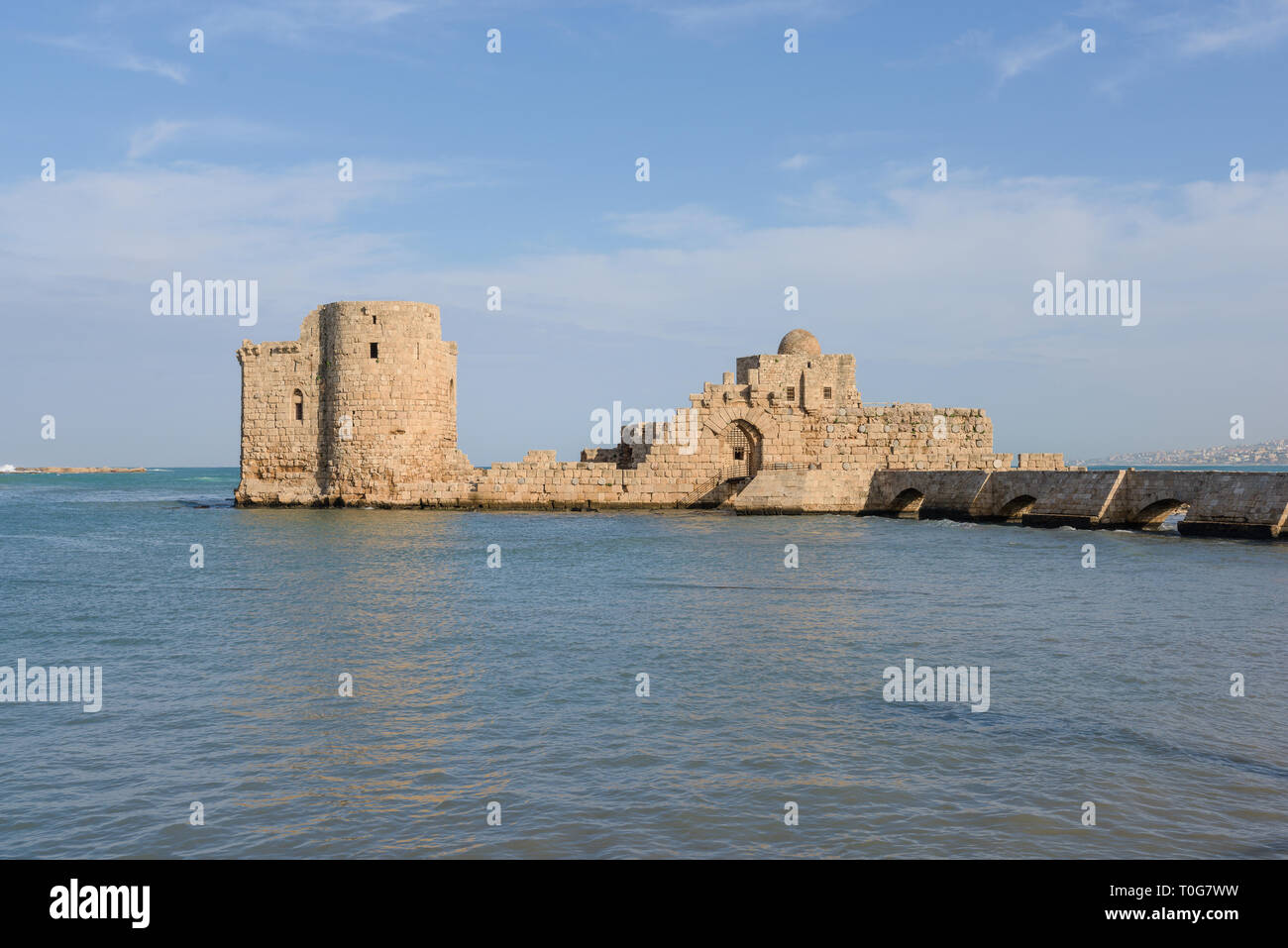 Saida (Sidon) Crusader Sea Castle is a medieval fortress build during ...