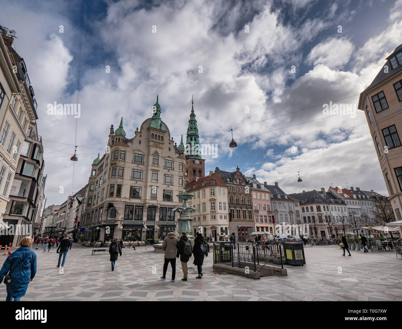 Storkespringvandet fountain in the center of Copenhagen, Denmark Stock Photo - Alamy