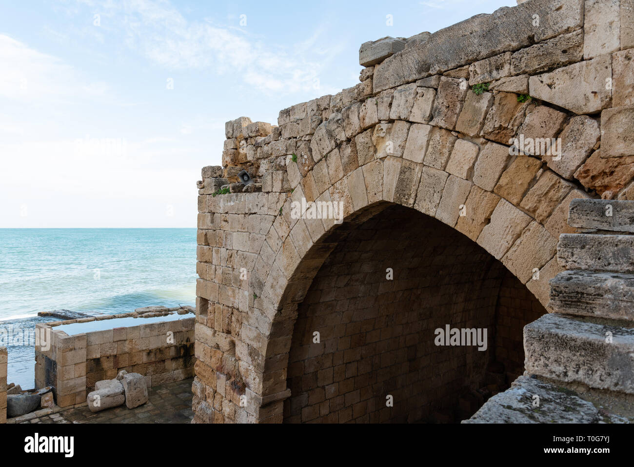 Saida (Sidon) Crusader Sea Castle is a medieval fortress build during ...