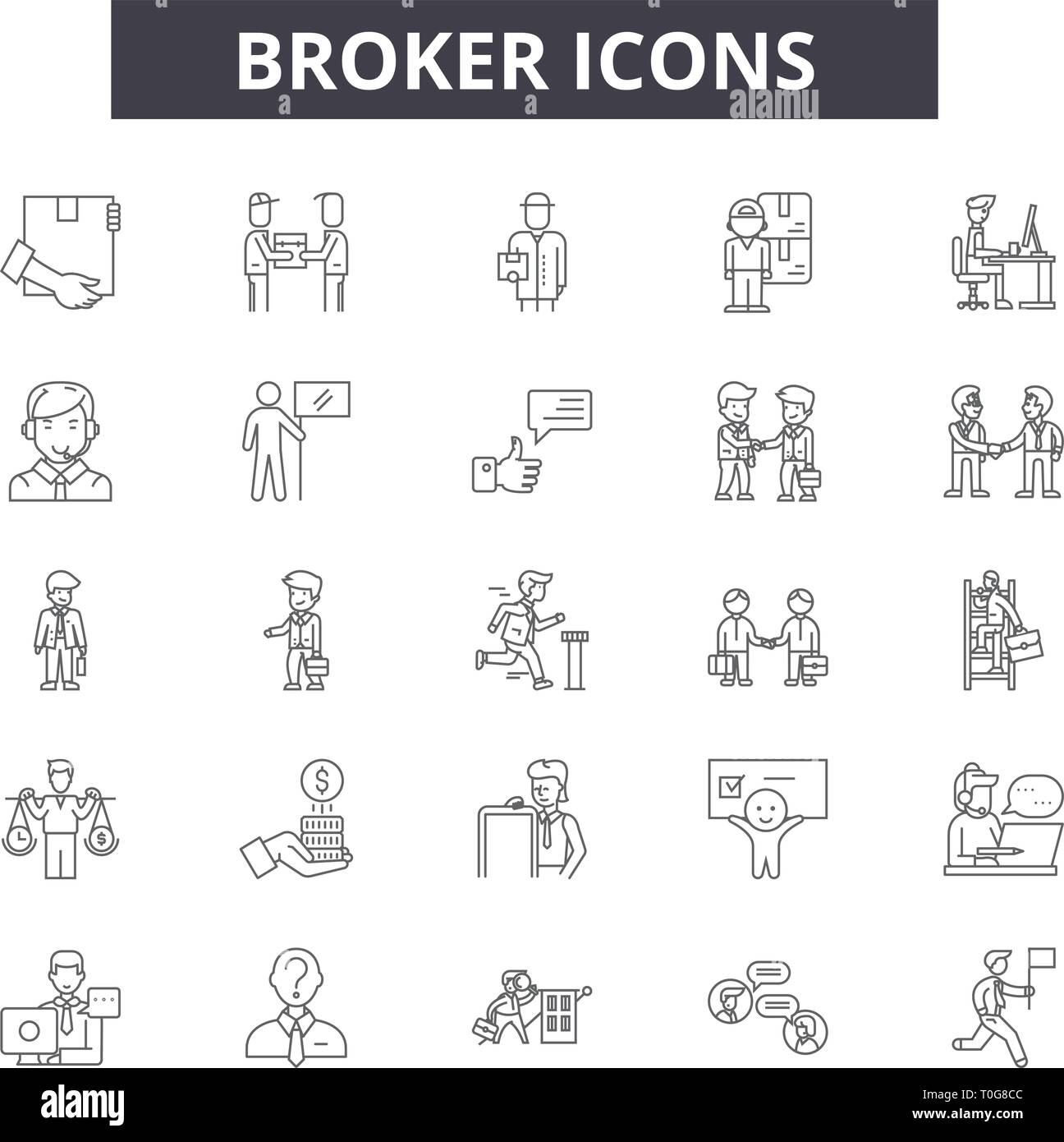 Stock market agent icon vector hi-res stock photography and images - Alamy