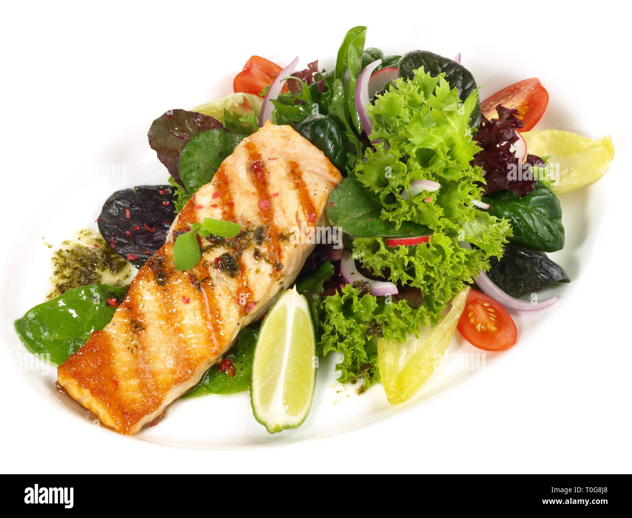 Close up fish salad Cut Out Stock Images & Pictures - Alamy