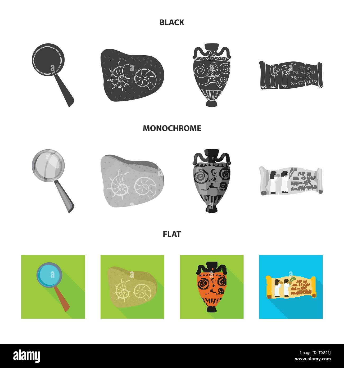 lens,rock,amphora,scroll,glass,black,artifact,papyrus,tool,figure ...