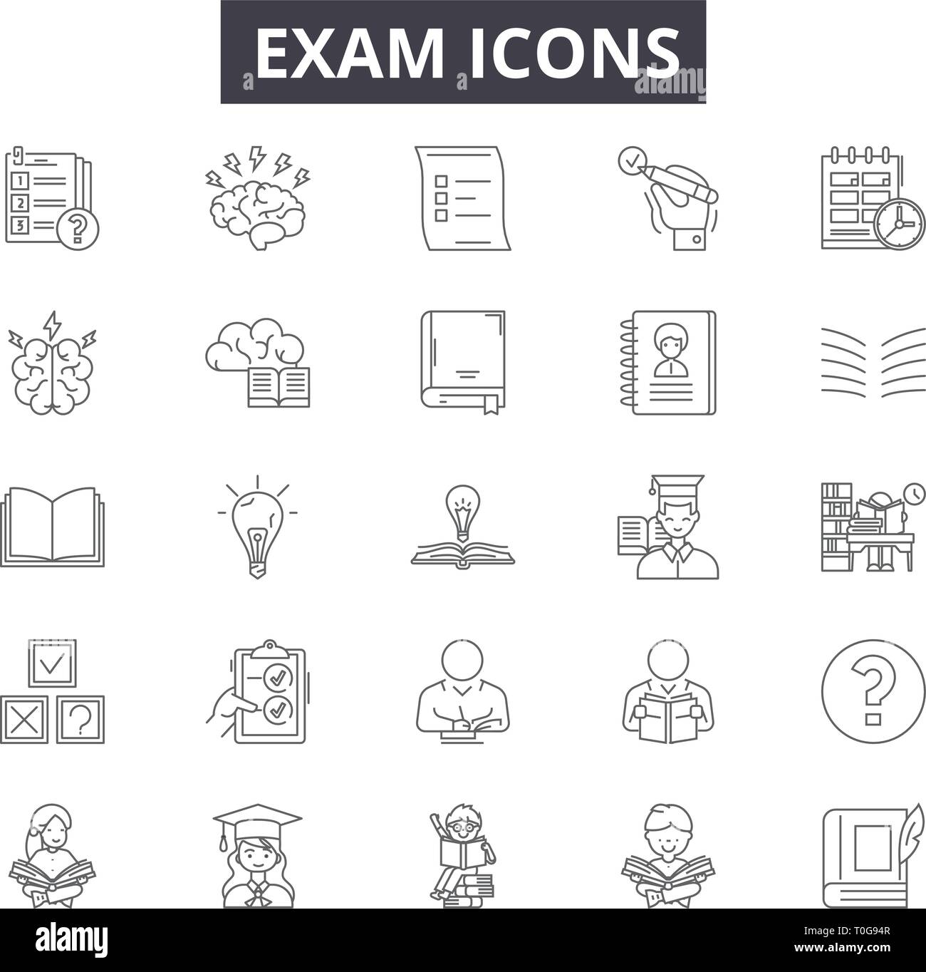 Writing exam school uniform Stock Vector Images - Alamy