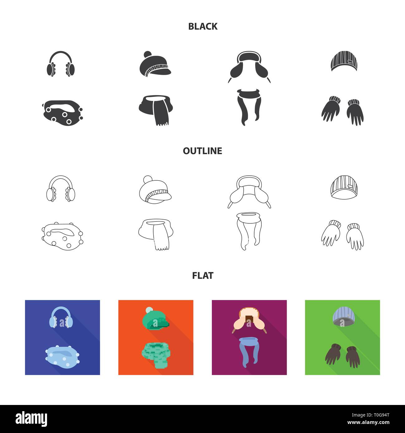 earmuff,hat,scarf,fur,gloves,clamp,pompom,wool,blue,green,kids,hand ...