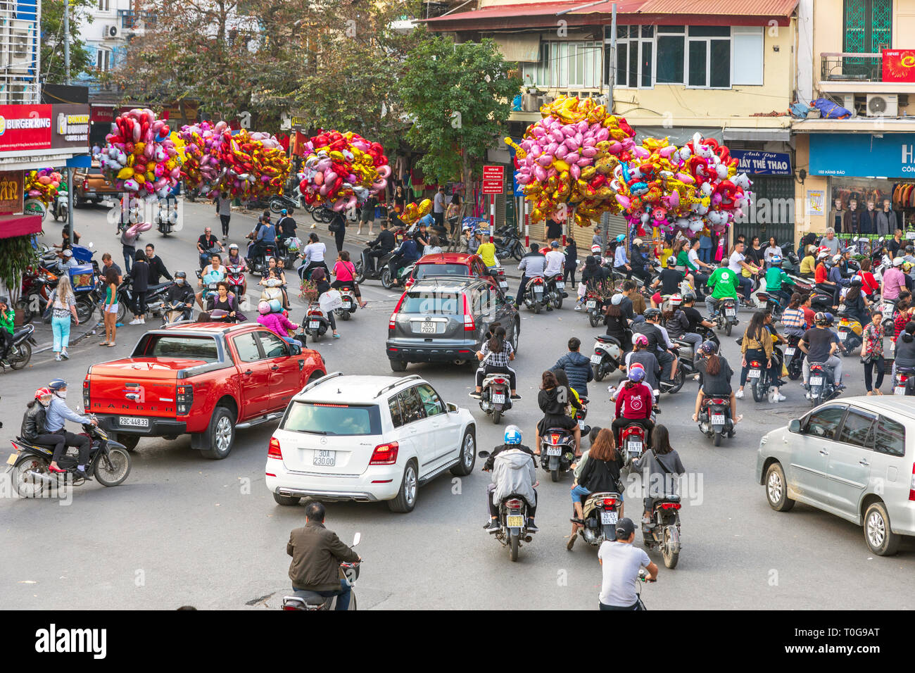 Traffic congestion in city centre, Hanoi, Vietnam, Asia Stock Photo - Alamy