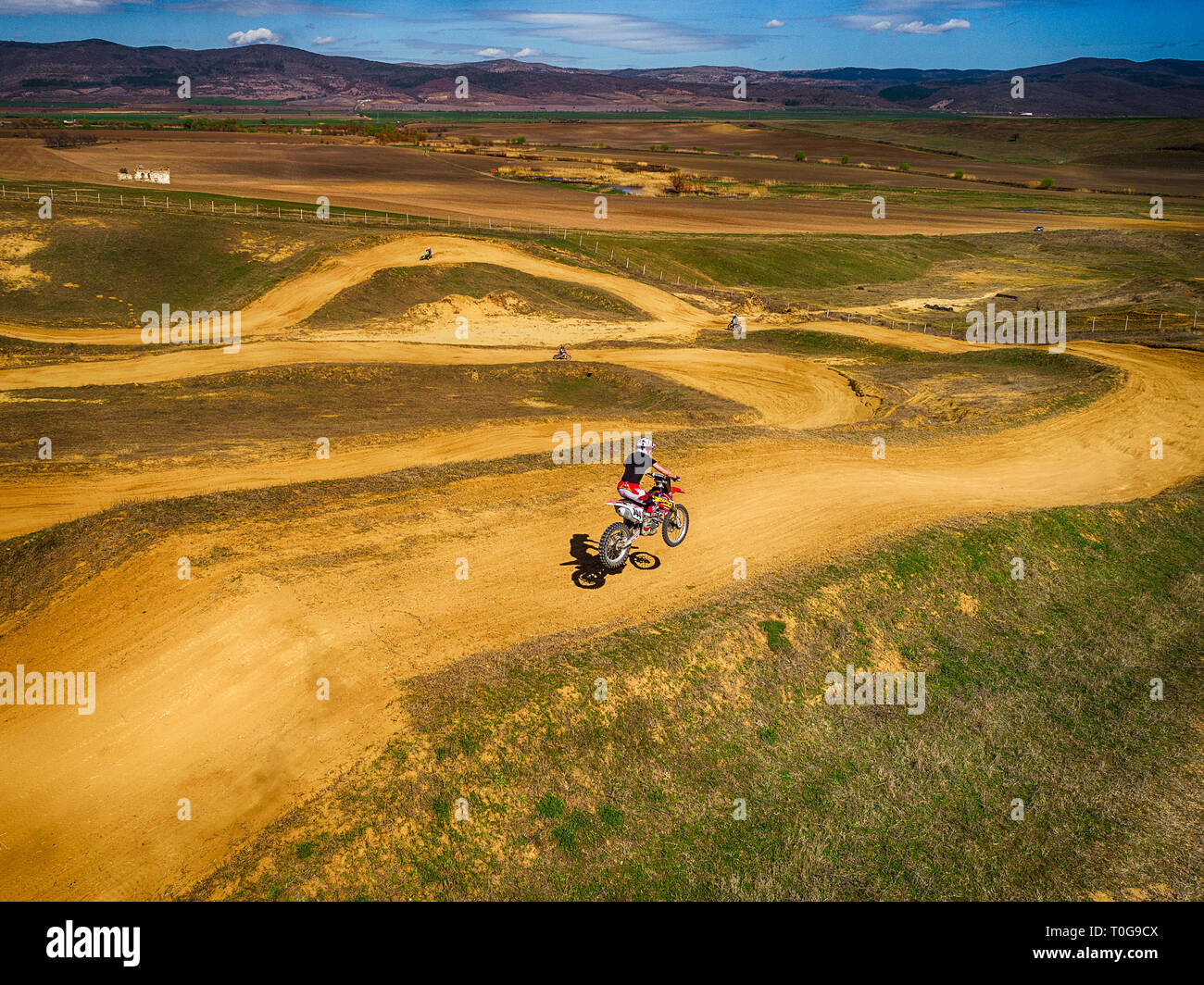 Racing track bird eye view hi-res stock photography and images - Alamy