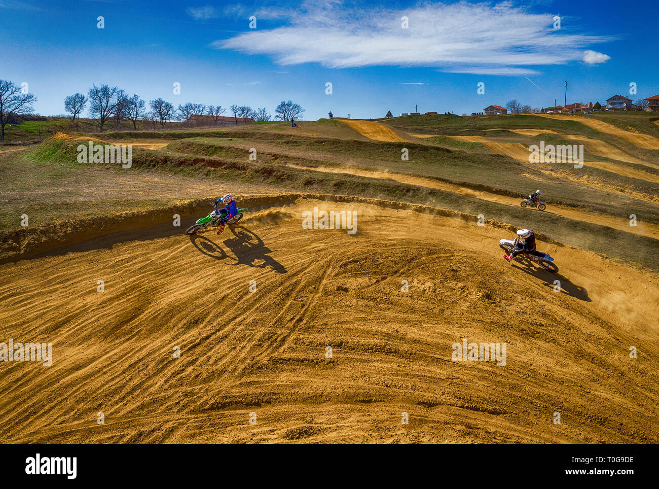 Racing track bird eye view hi-res stock photography and images - Alamy