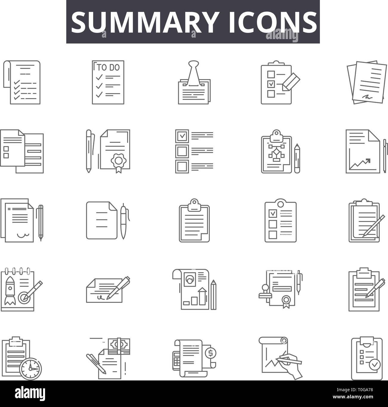 Summarization Stock Vector Images - Alamy