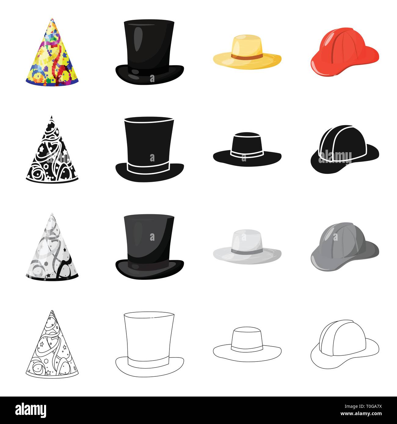 Vector illustration of clothing and cap logo. Collection of clothing ...