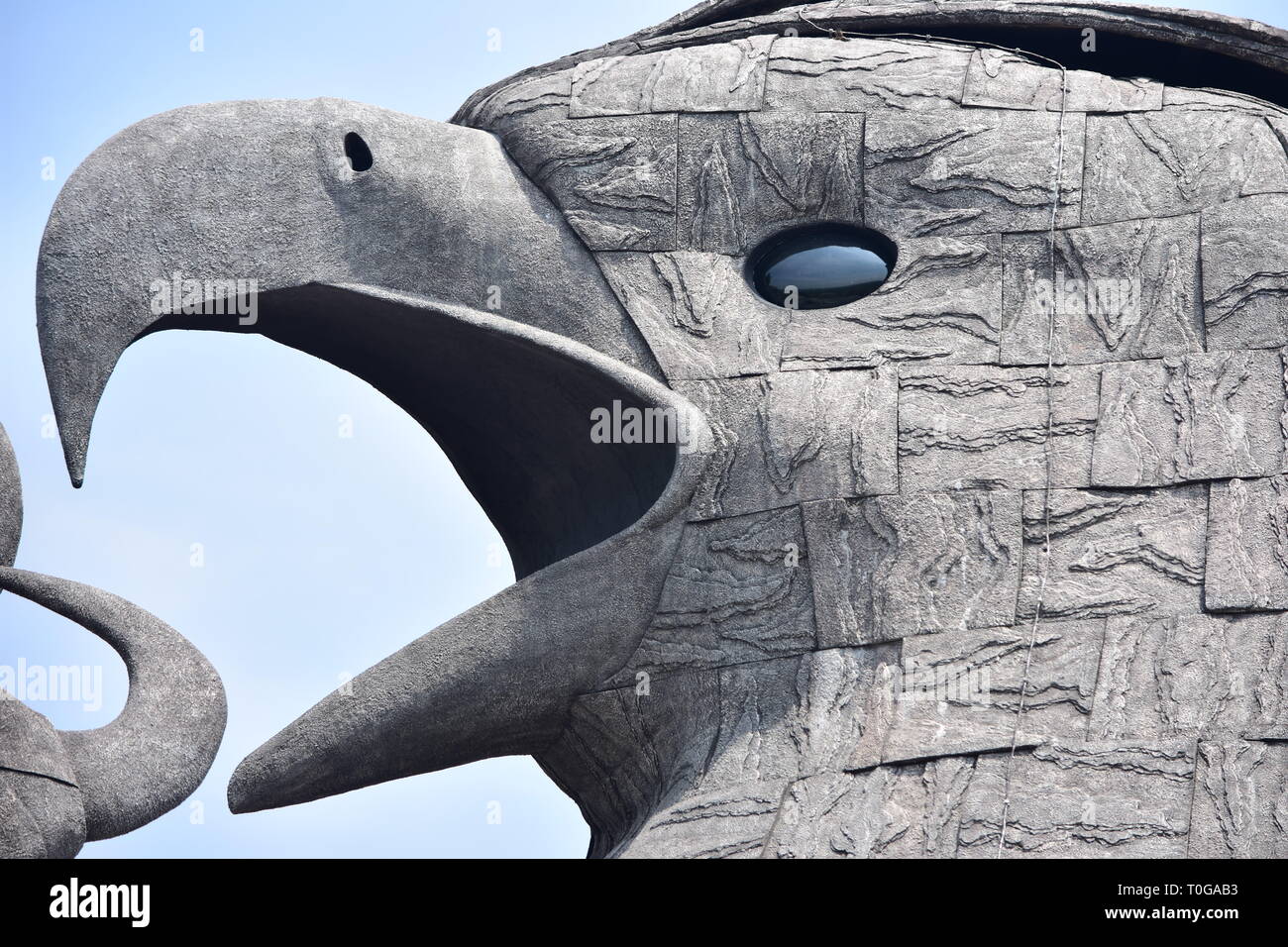 Kollam, Kerala, India - March 2, 2019 : The biggest concrete bird ...