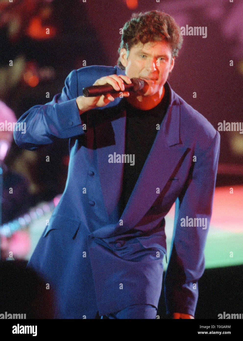 David Hasselhoff in concert in Atlantic City’s Trump Castle in 1994 ...