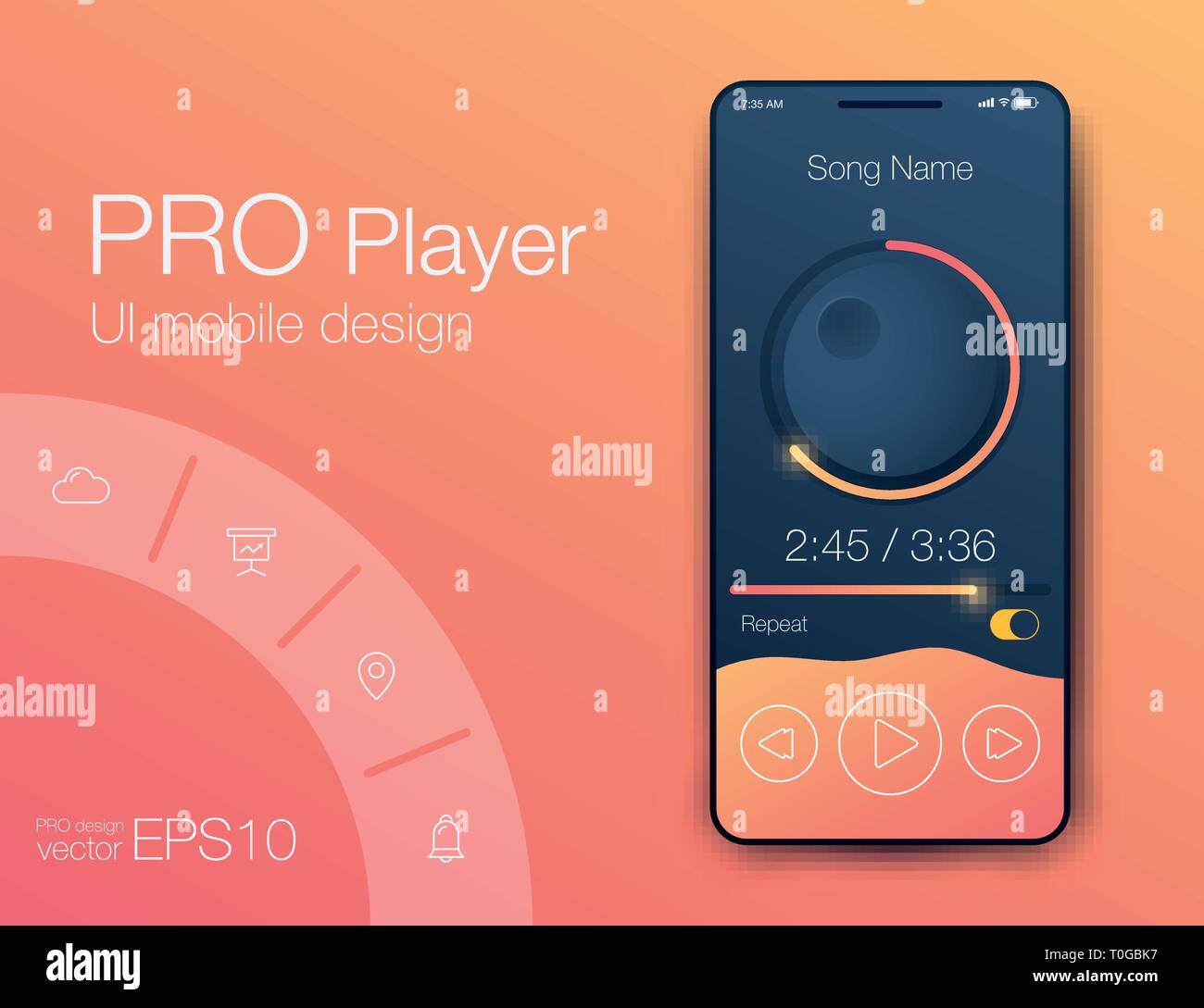 UX audio player templates. Stock vector eps10 Stock Vector Image & Art ...