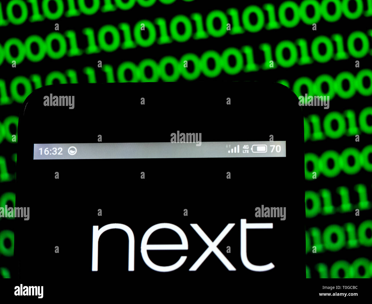 Next plc company logo seen displayed on smart phone Stock Photo - Alamy