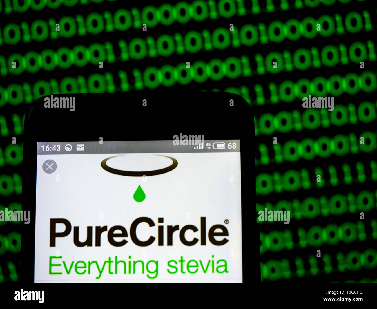 PureCircle plc company logo seen displayed on smart phone Stock Photo ...