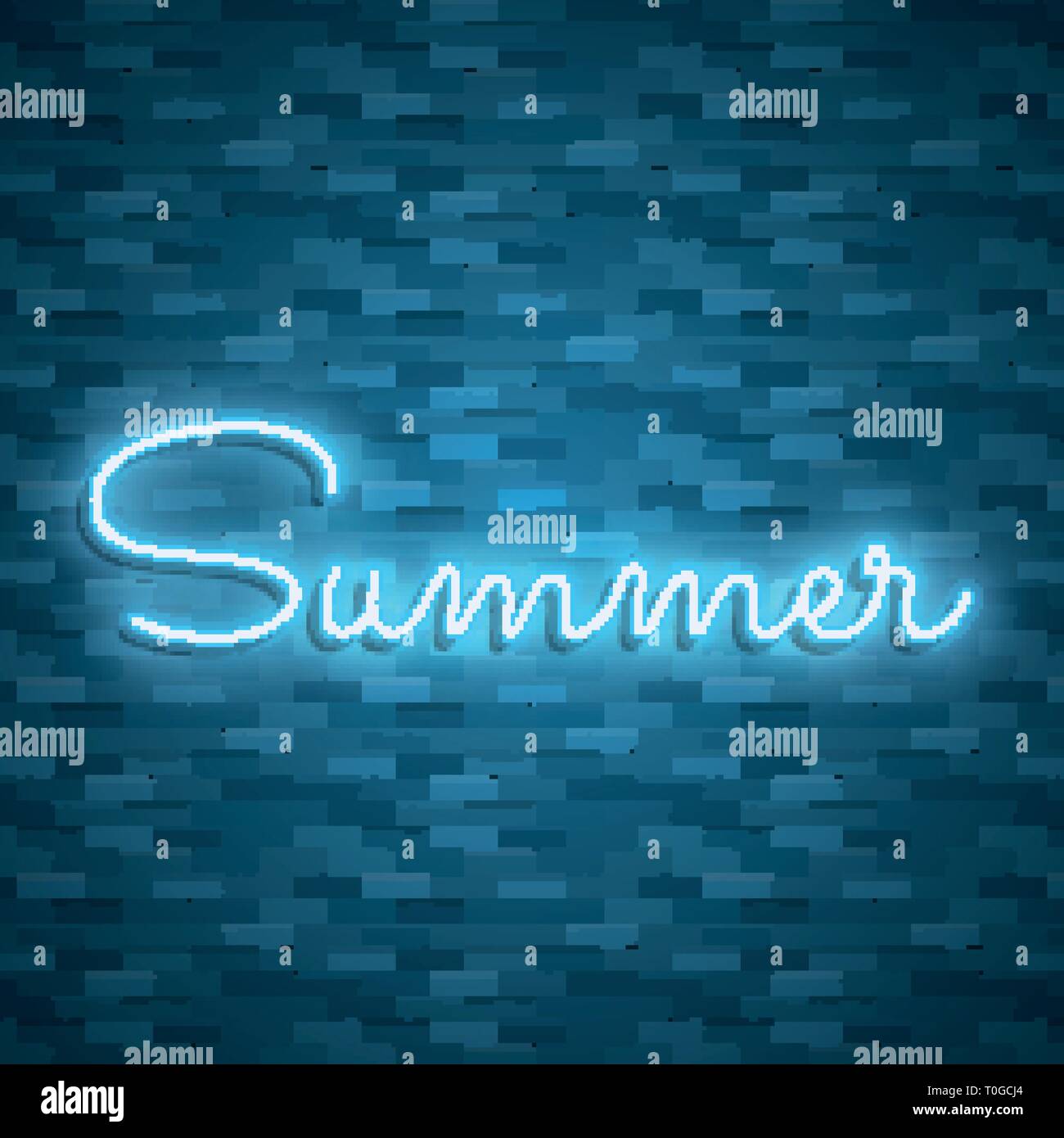 Neon light lettering, Stock vector. Color design Stock Vector Image ...