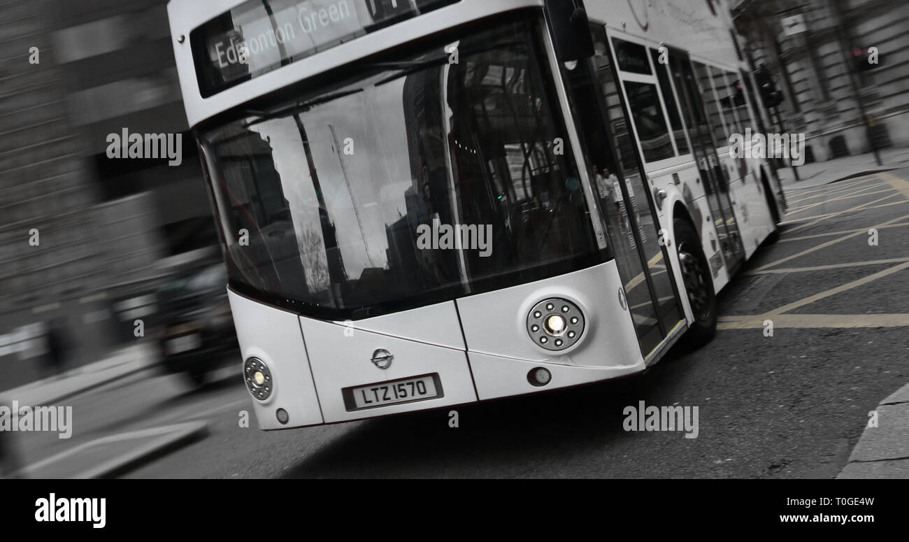 White London Bus Stock Photo - Alamy