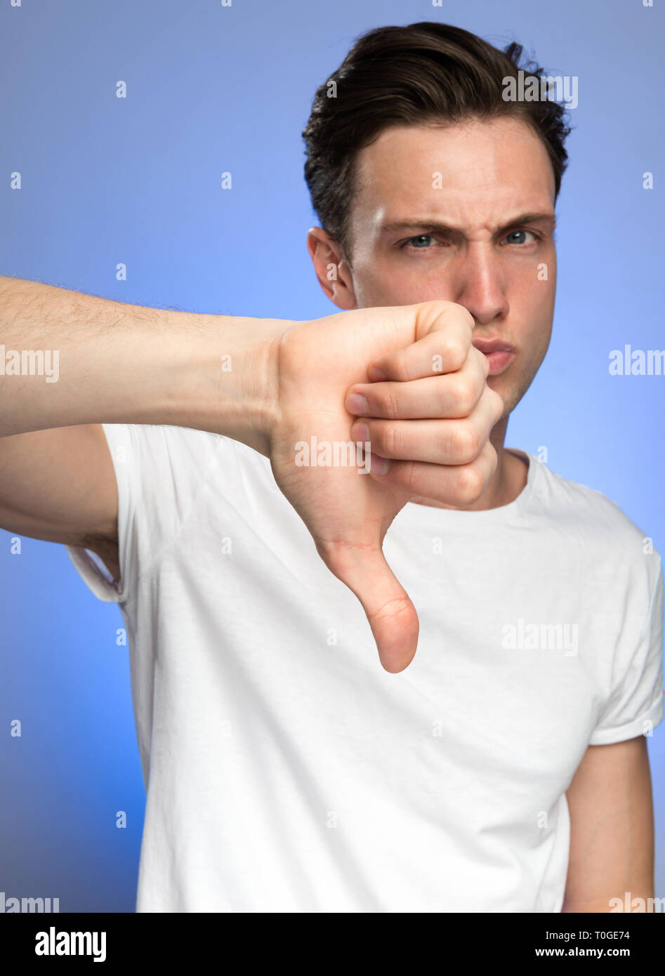 portrait series of a young white man with different facial expressions ...