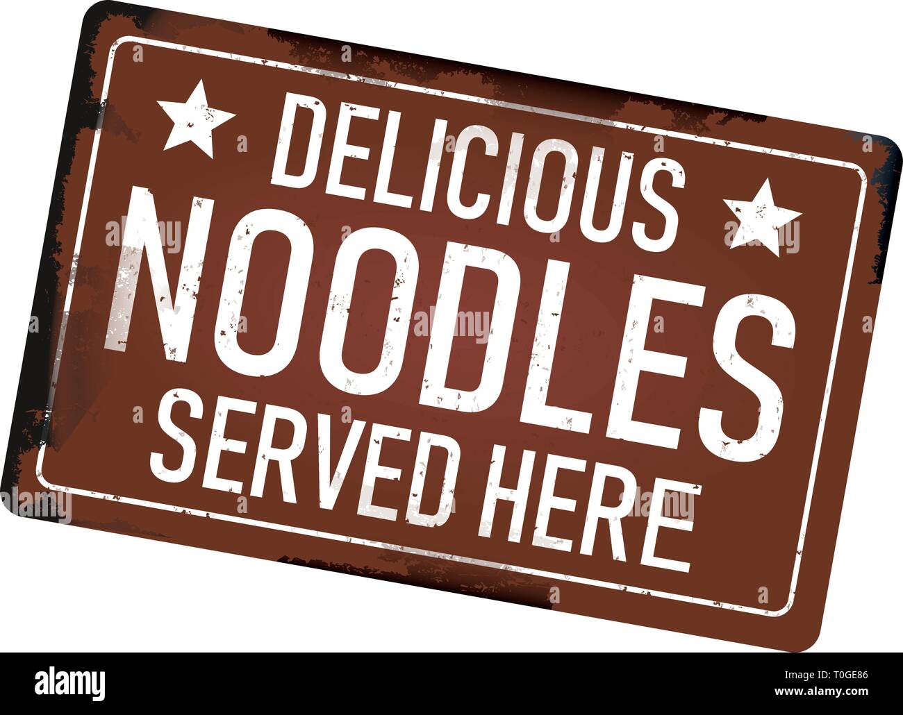 dirty rusty metal icon plate signon white background Stock Vector Image ...