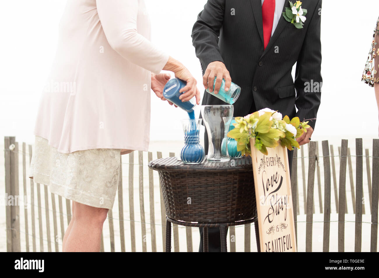Sand Pouring Ceremony Stock Photo - Alamy