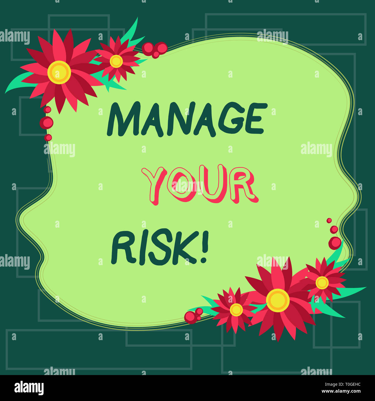 Text sign showing Manage Your Risk. Business photo showcasing practice ...