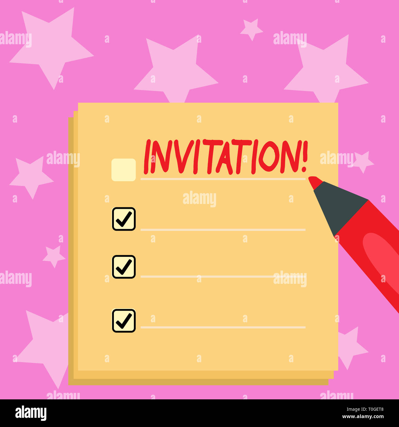 Handwriting text writing Invitation. Conceptual photo Written or verbal ...