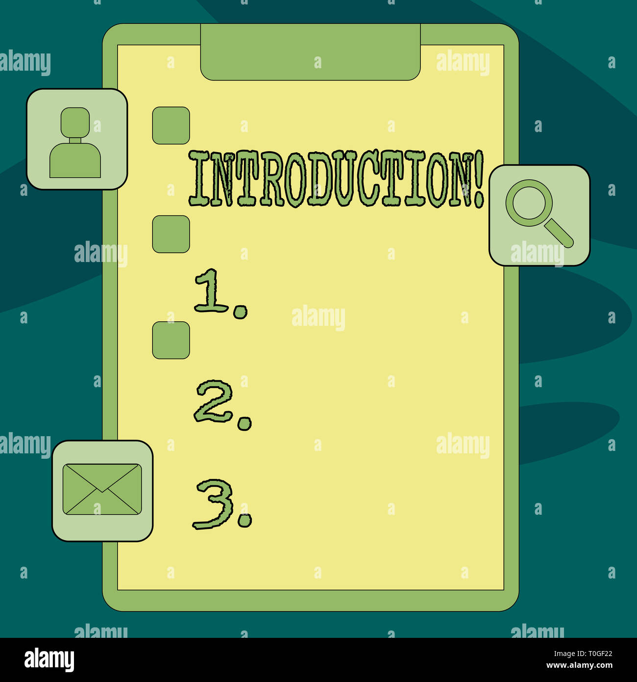 Text sign showing Introduction. Business photo showcasing First part of ...