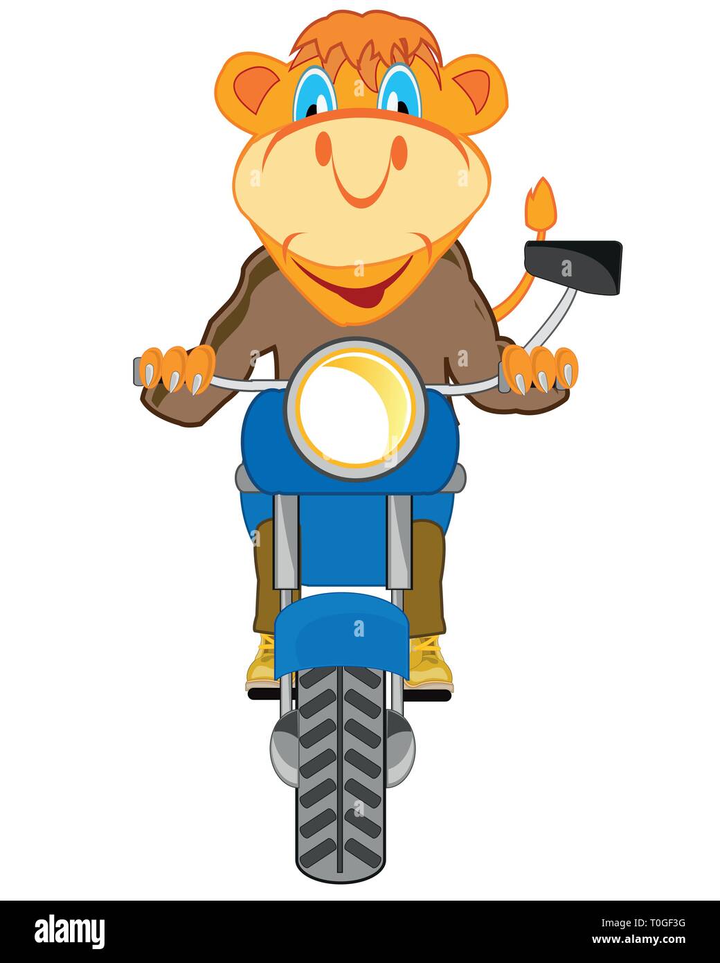 Vector illustration comic animal for meat loaf of the motorcycle Stock ...