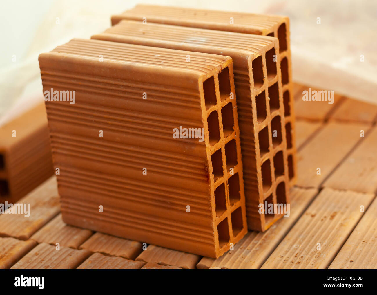 Masonry wall bricks. Building construction concept Stock Photo - Alamy
