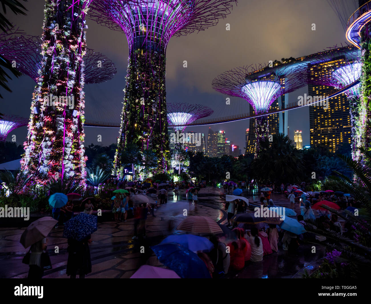 SINGAPORE CITY, SINGAPORE - FEBRUARY 03, 2019: Gardens by the bay in ...