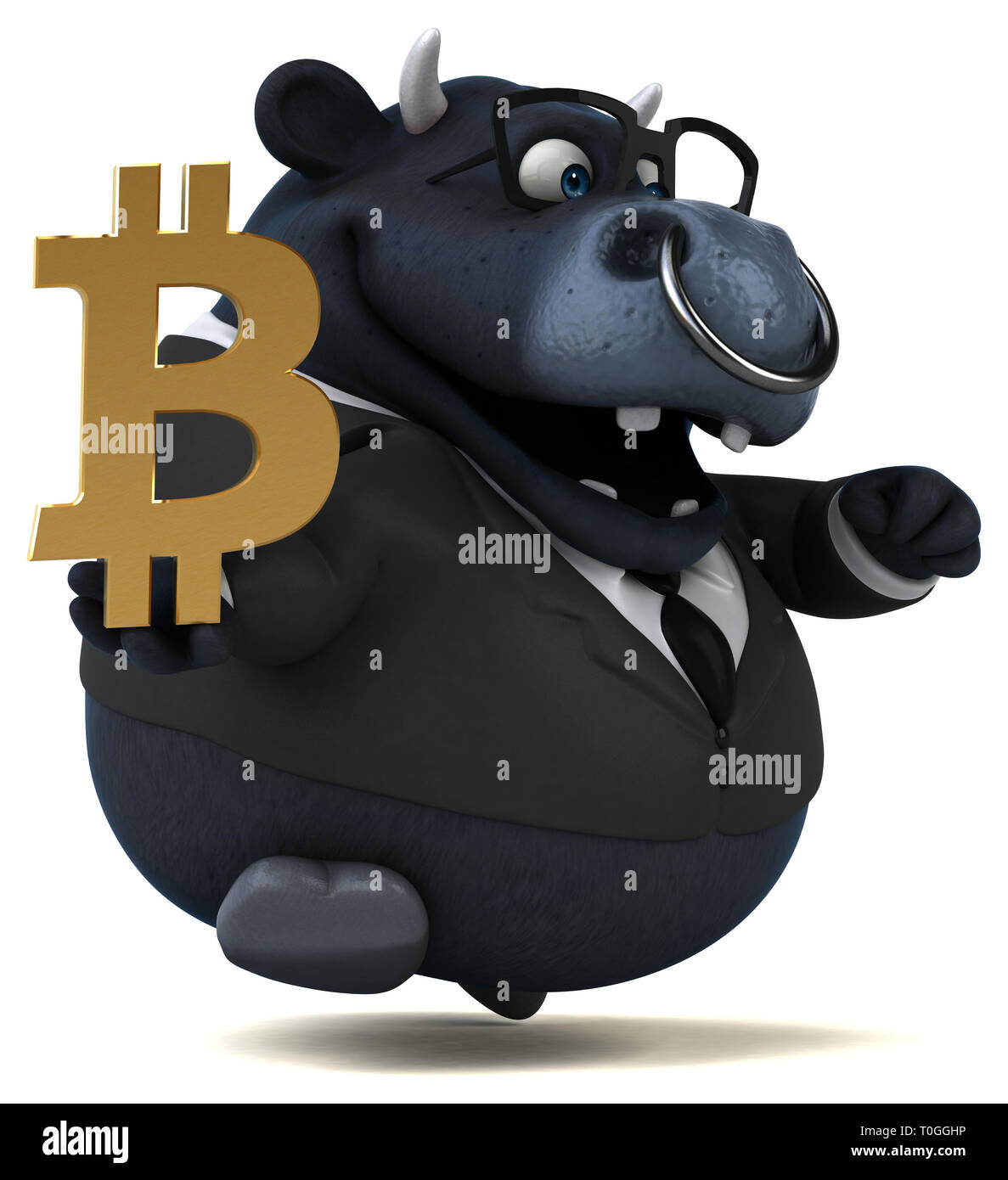 Fun bull - 3D Illustration Stock Photo - Alamy