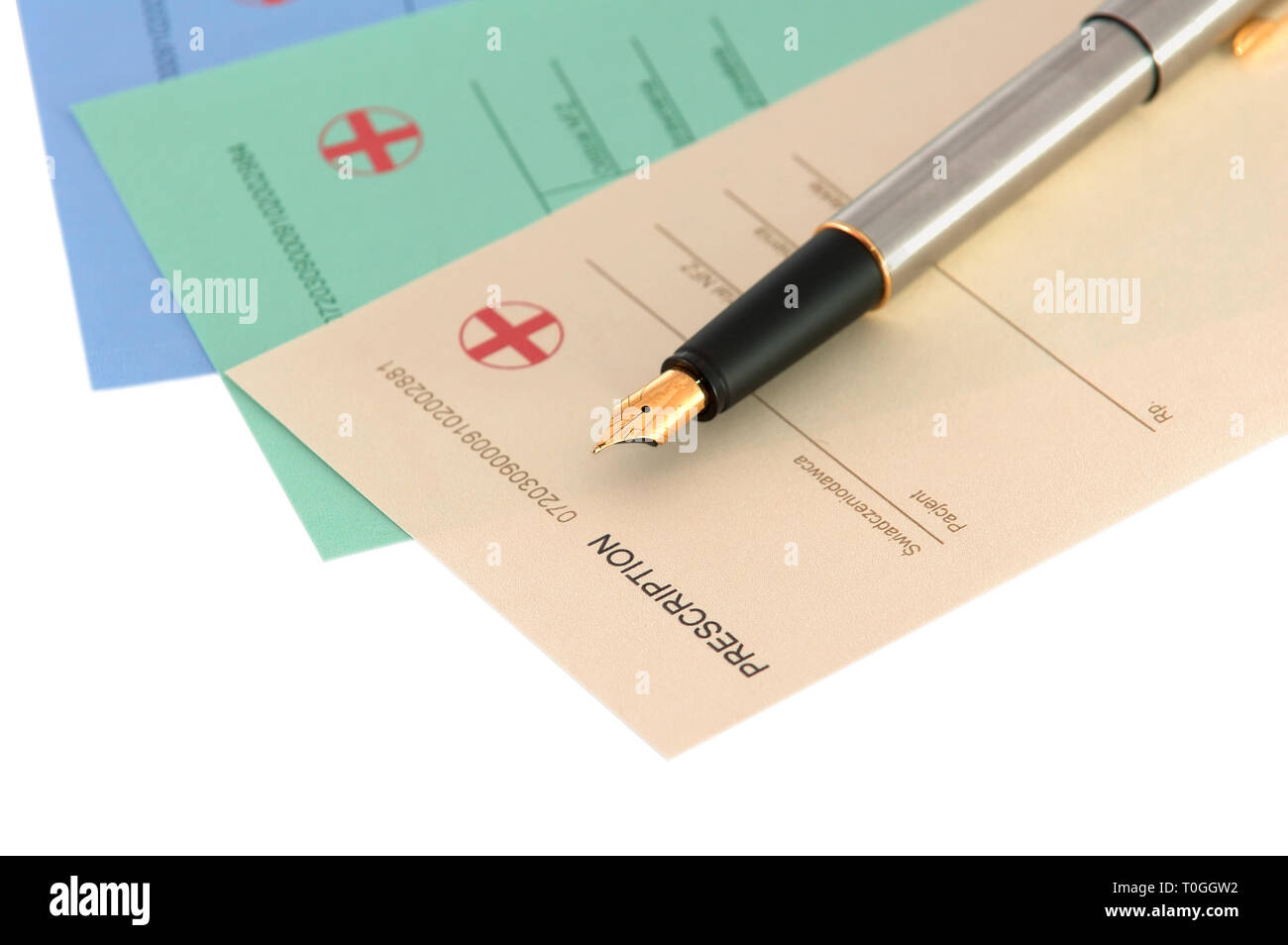 Prescriptions and pen Stock Photo - Alamy