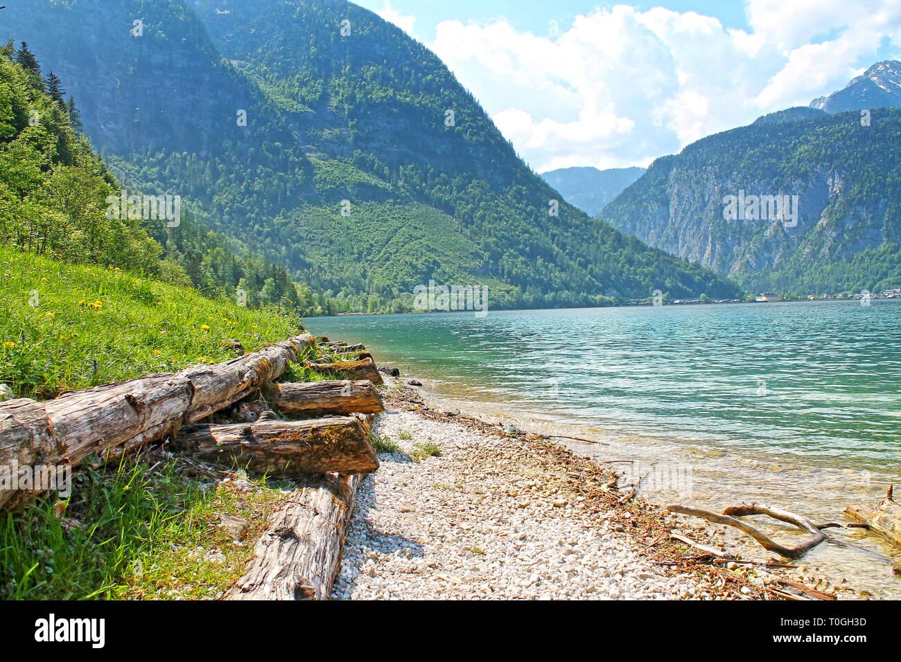 View of Hallstatt See Lake in Alps. Austria Stock Photo - Alamy