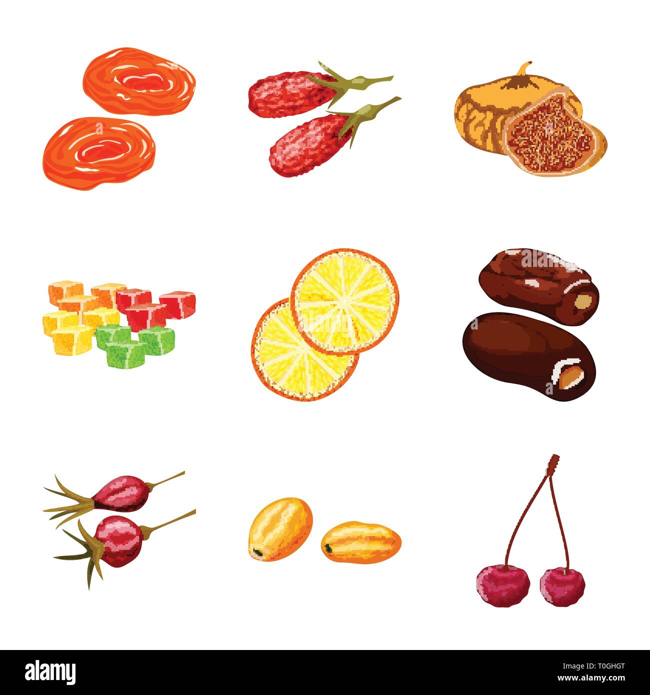 Sliced dried figs on Stock Vector Images - Alamy