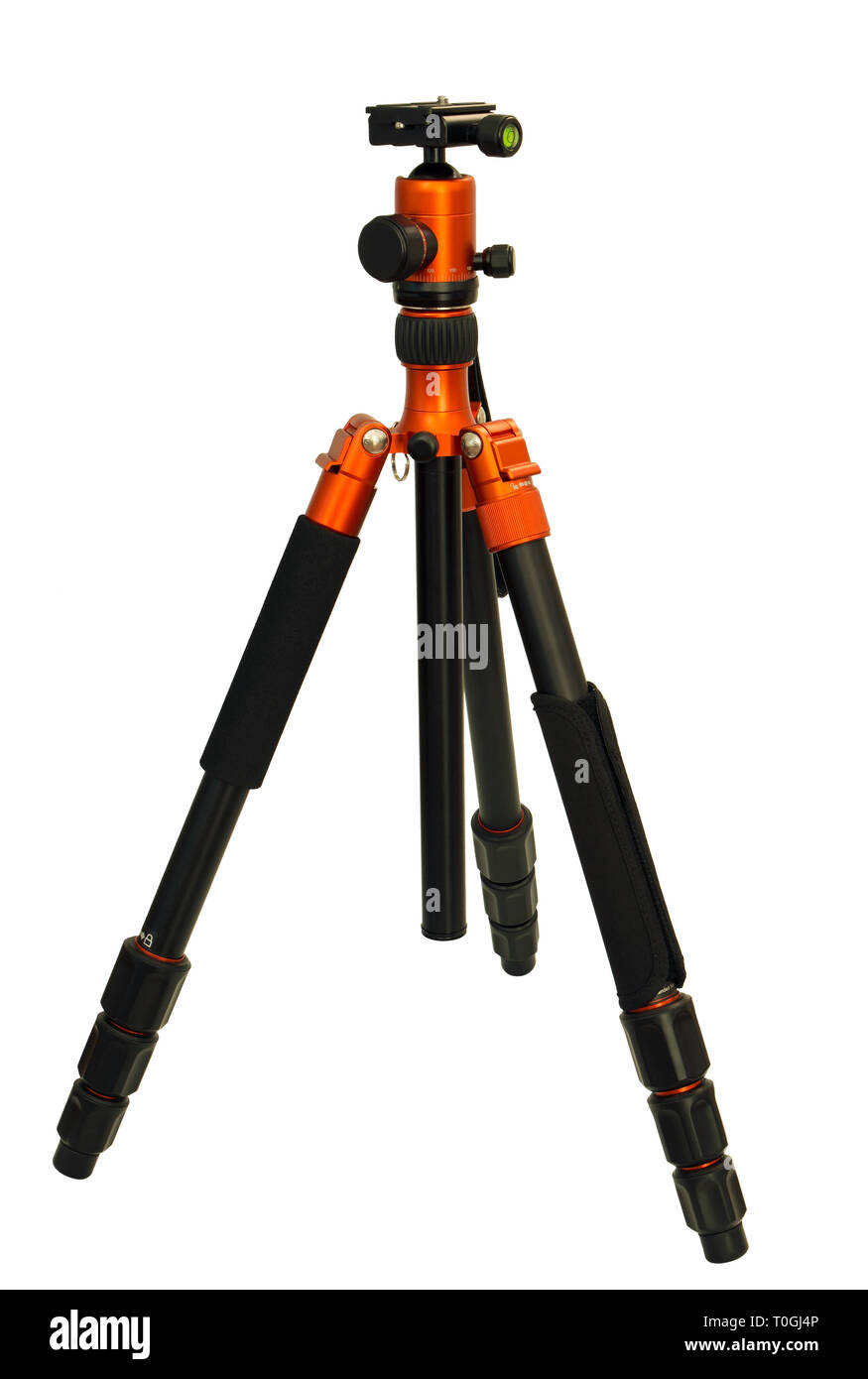 Orange Tripod Isolated on White Background Stock Photo - Alamy