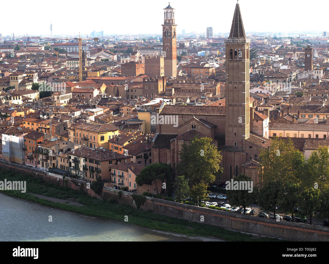 View of Verona from Castel San Pietro, Verona, Italy , Europe , Veneto ...
