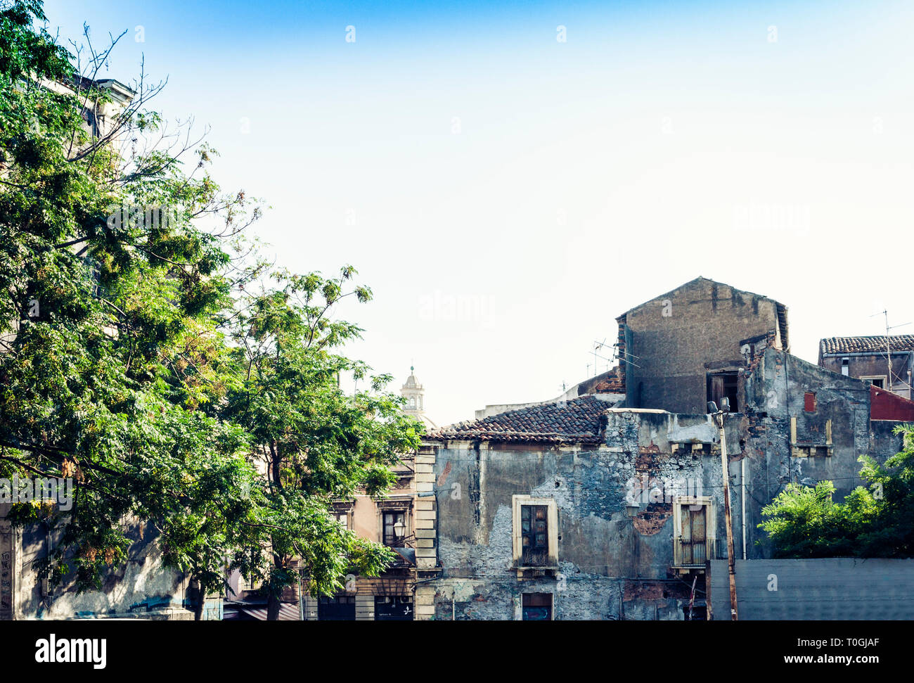 Beautiful cityscape of Italy, historical street of Catania, Sicily ...